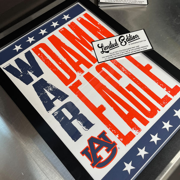 Limited Edition Auburn Tigers War Damn Eagle Poster