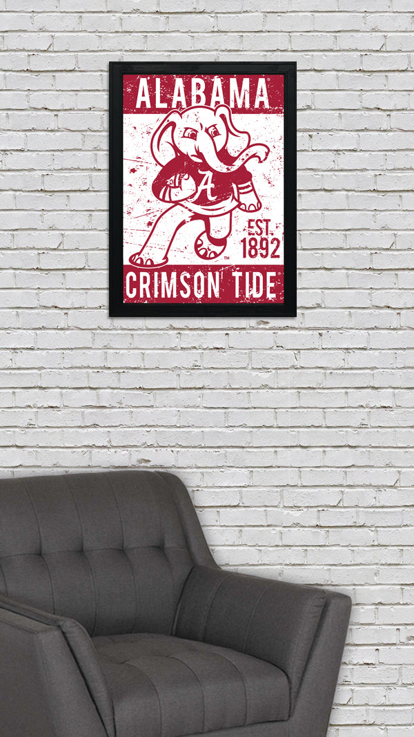 Limited Edition Alabama Crimson Tide Big Al Mascot Poster Art Print