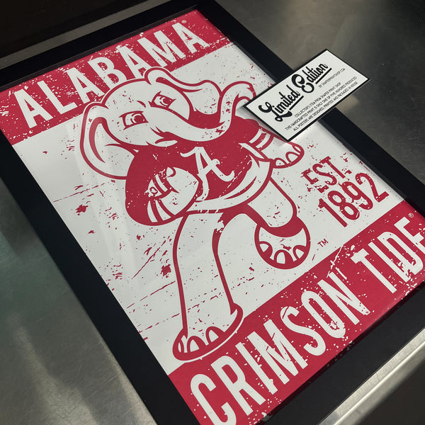 Limited Edition Alabama Crimson Tide Big Al Mascot Poster Art Print
