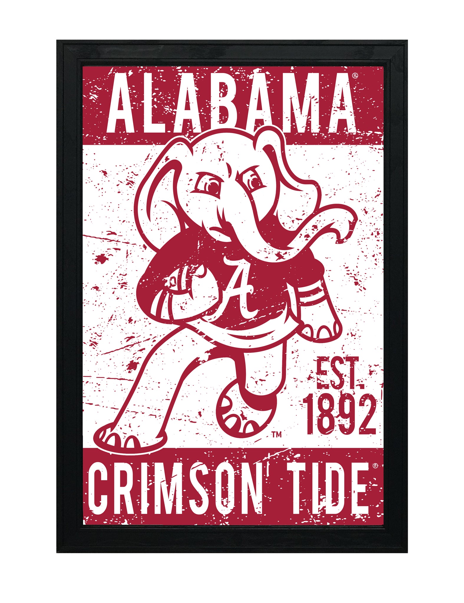 Limited Edition Alabama Crimson Tide Big Al Mascot Poster Art Print