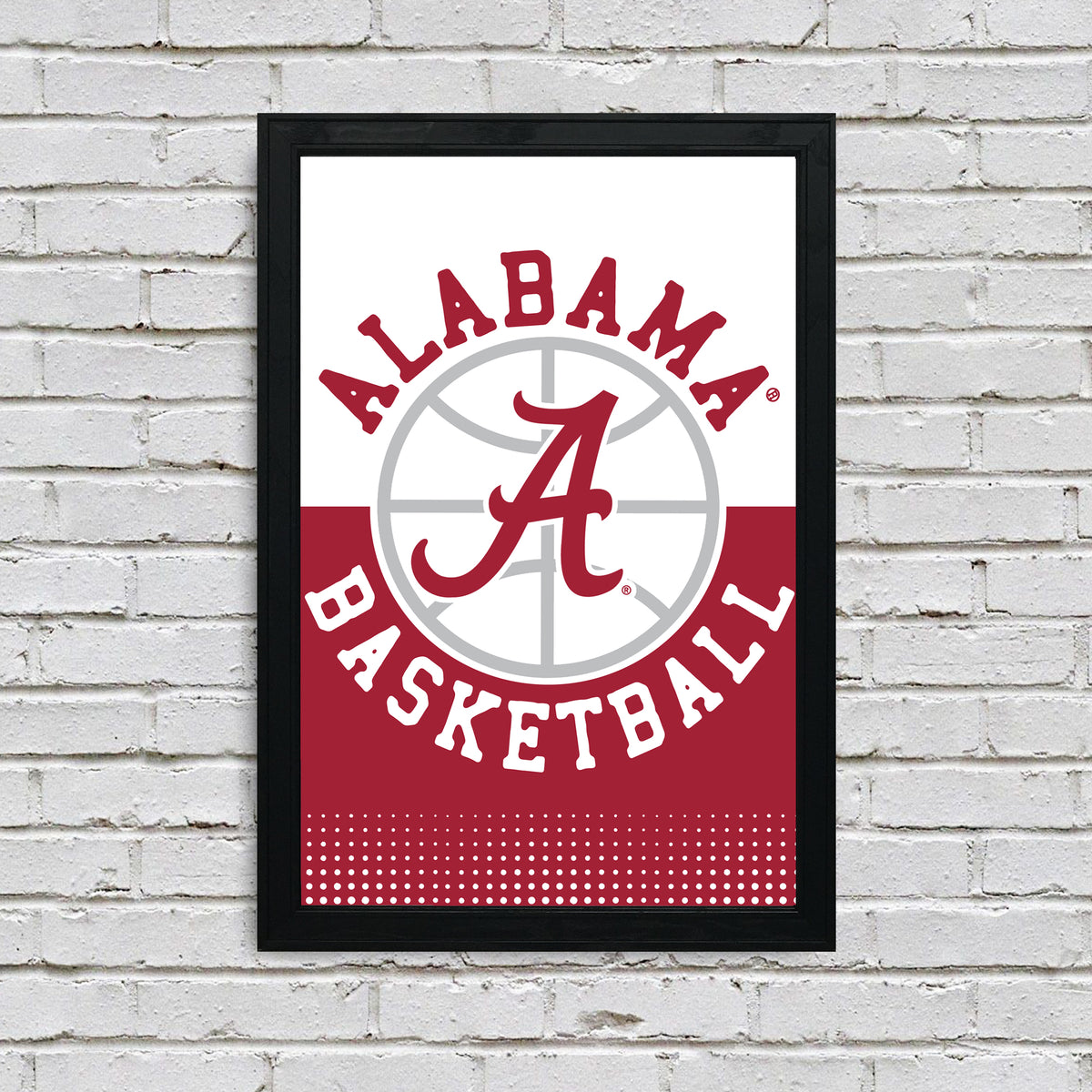 Alabama Crimson Tide Basketball Poster Art Print — Shafer Print Shop