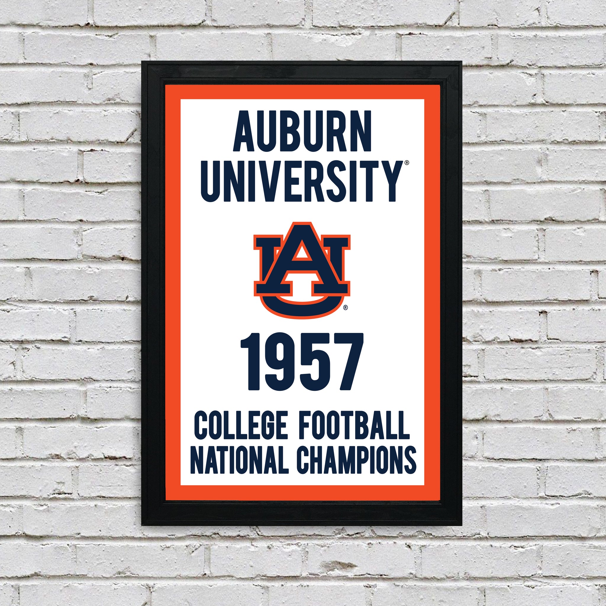Limited Edition Auburn Tigers 1957 National Championship Poster 13x19"