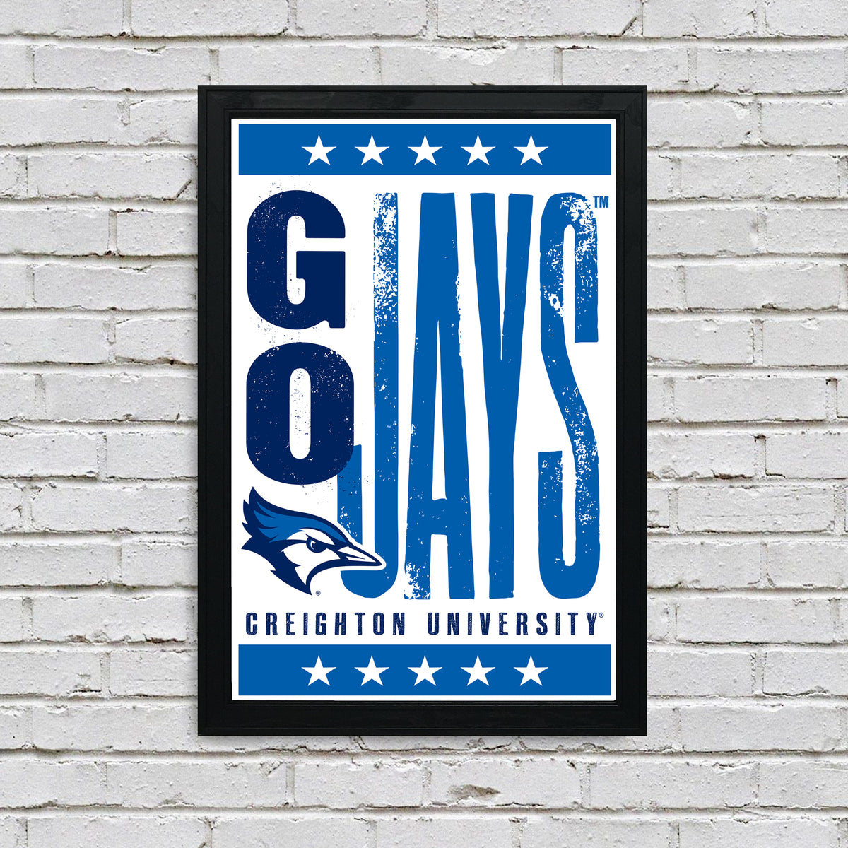 Creighton Bluejays Poster Art Print - 13x19" — Shafer Print Shop