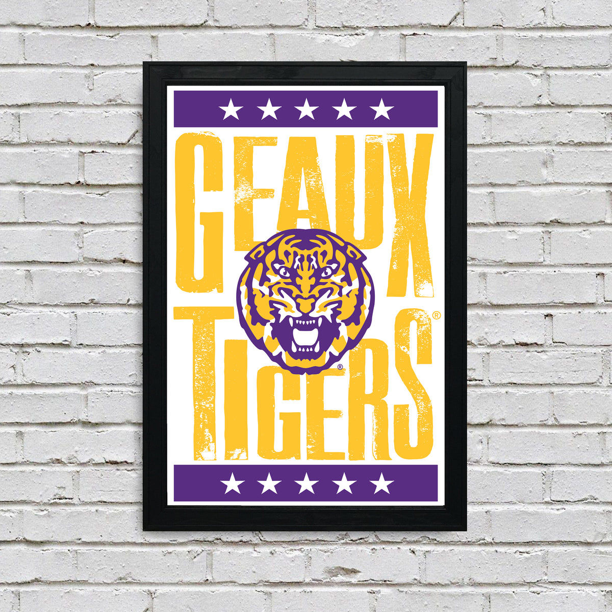 Limited Edition LSU Tigers Poster - Geaux Tigers Letterpress Art Print ...