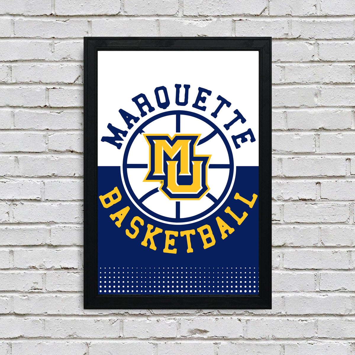 Marquette Golden Eagles Basketball Poster Art Print - 13x19" — Shafer ...