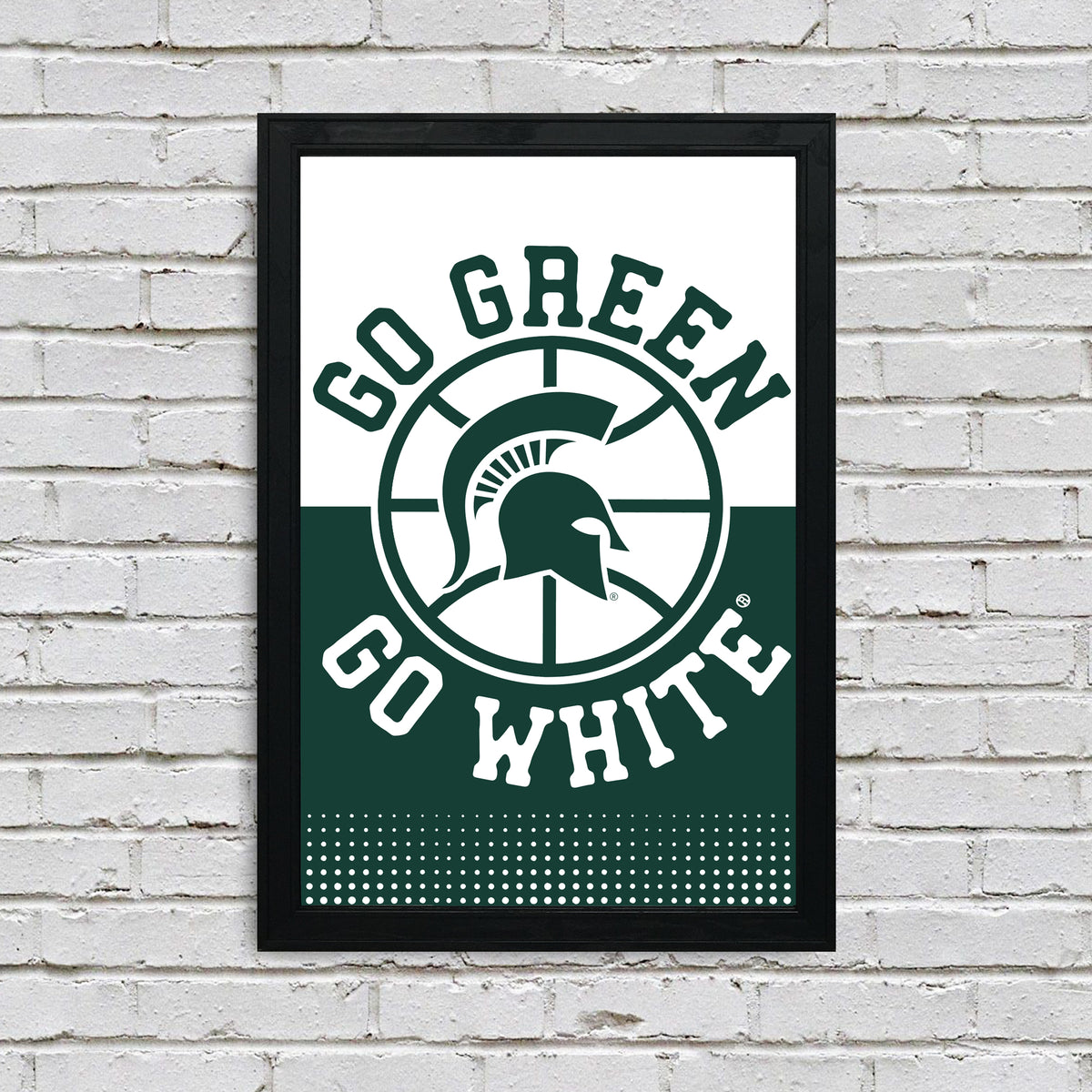 Limited Edition Michigan State Go Green Go White Basketball Poster ...