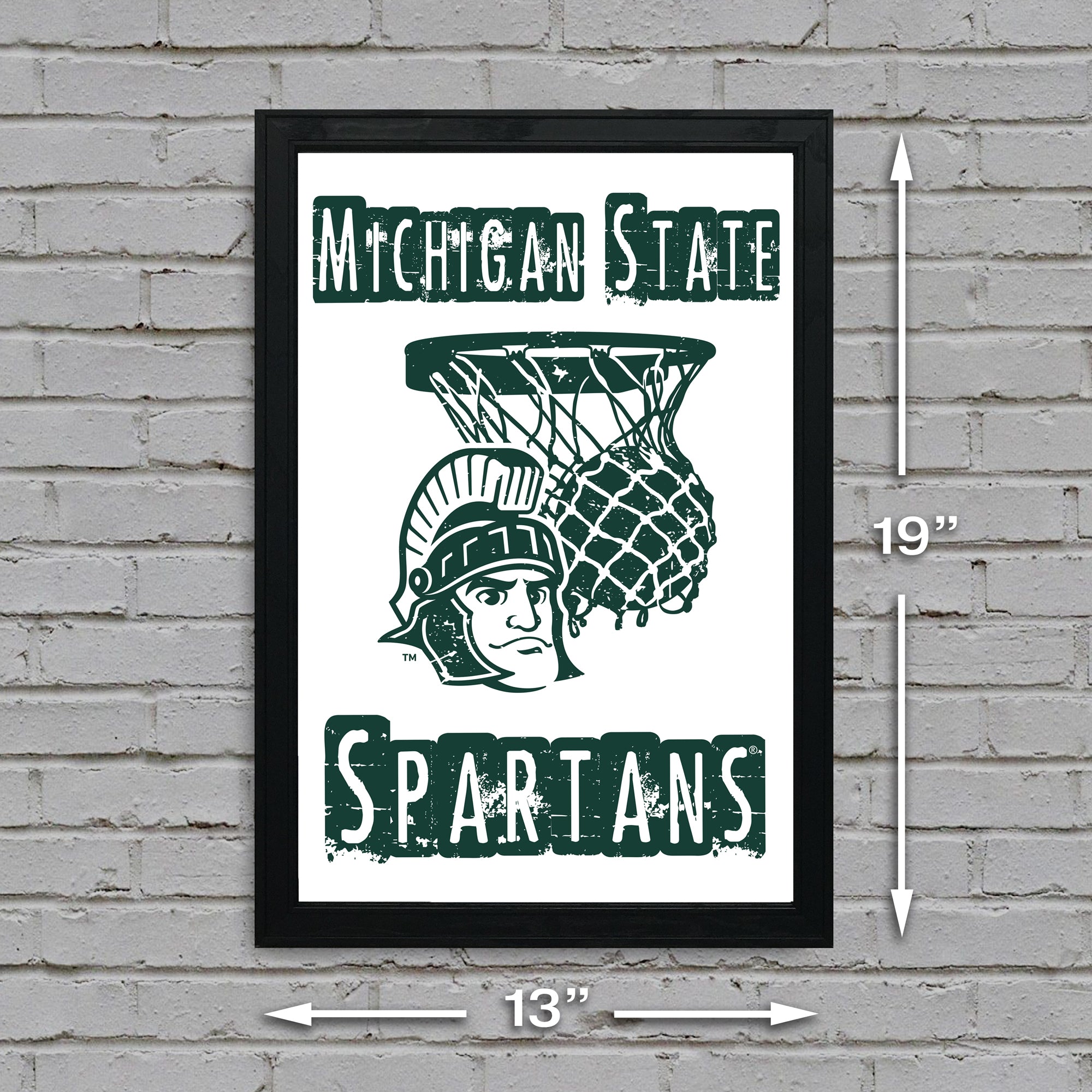 Limited Edition Michigan State Spartans Basketball Poster 13x19"