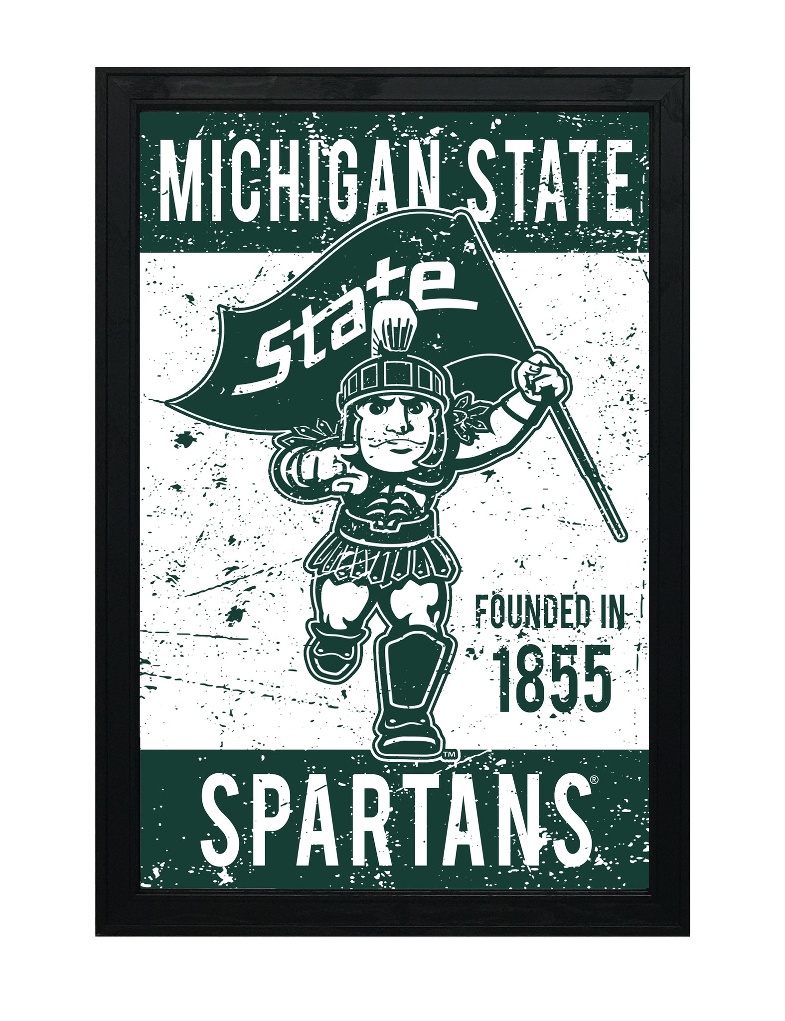 Michigan State Sparty Mascot Poster Art Print 13x19"