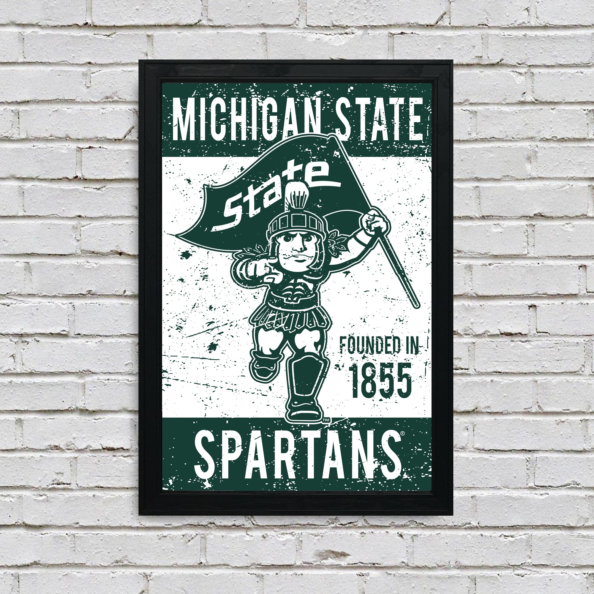 Michigan State Sparty Mascot Poster Art Print 13x19"