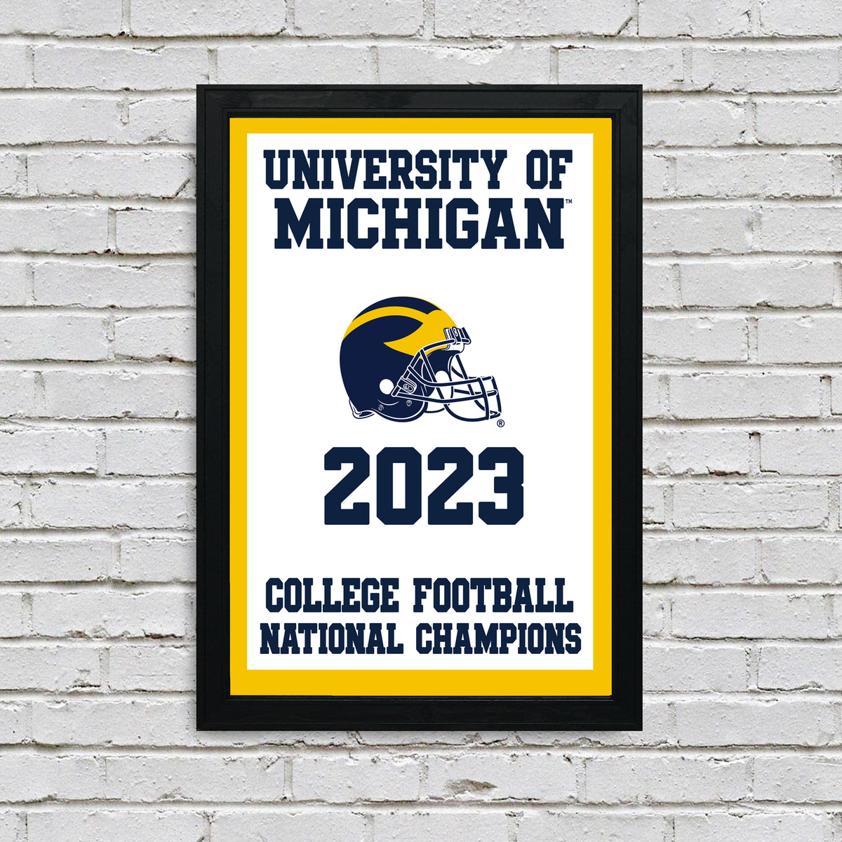 2023 College Football National Champions Michigan Wolverines Poster — Shafer Print Shop