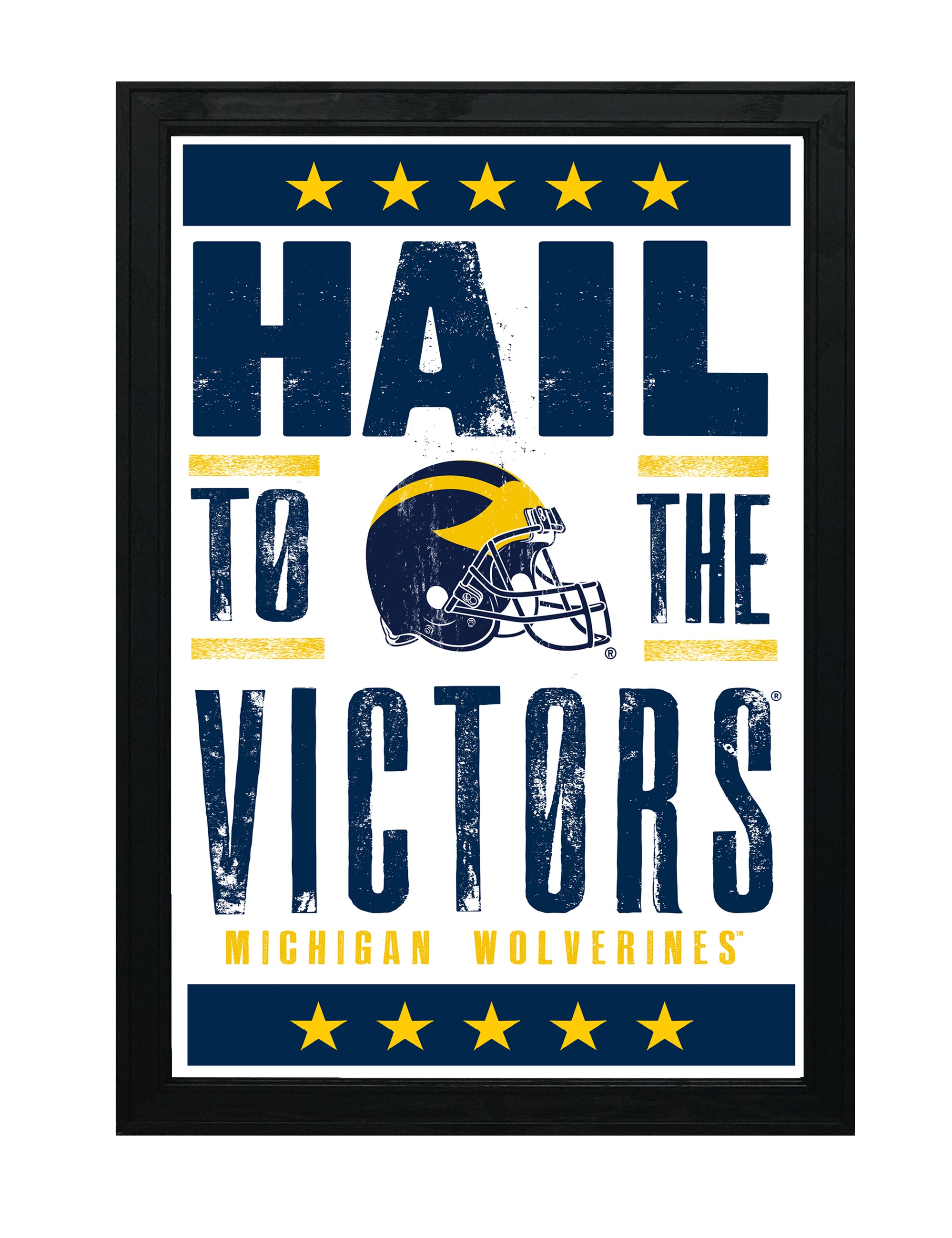 Limited Edition Michigan Wolverines Hail to the Victors Poster — Shafer ...