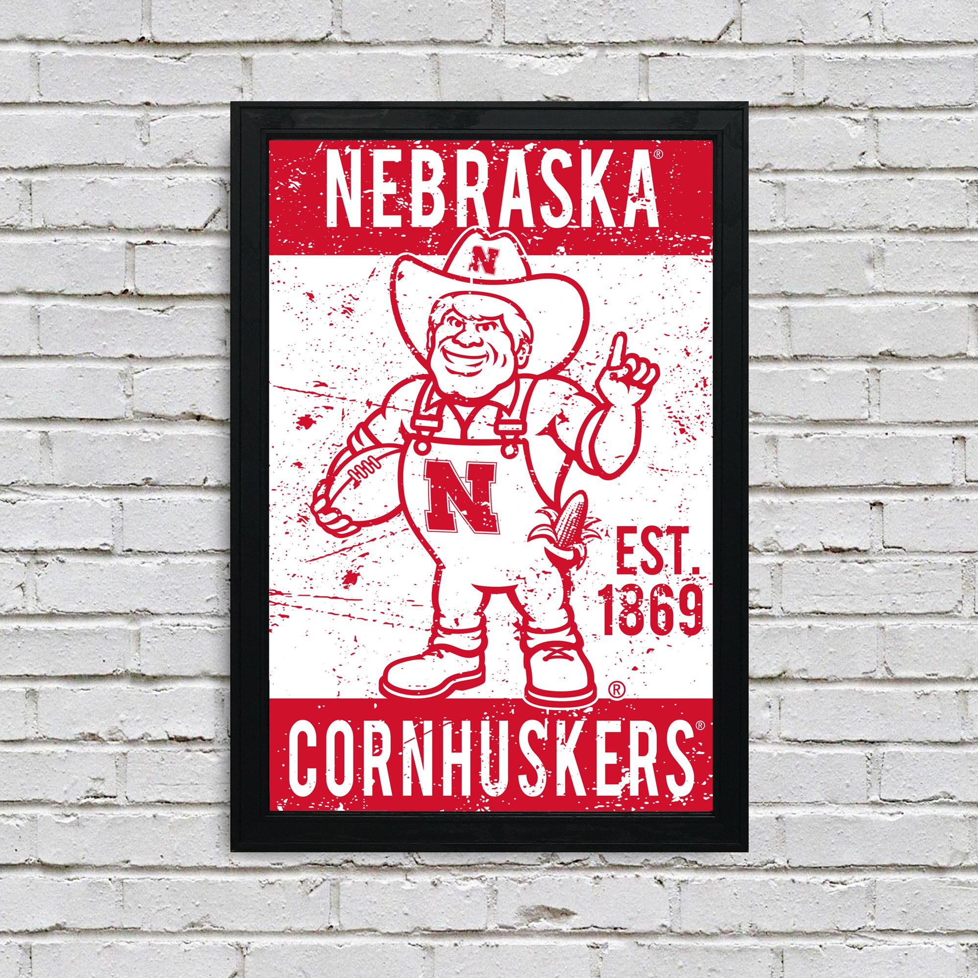 Nebraska Cornhusker Poster Art Prints — Shafer Print Shop