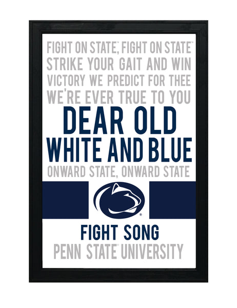 Limited Edition Penn State Fight Song Poster - Fight On State Print Ar
