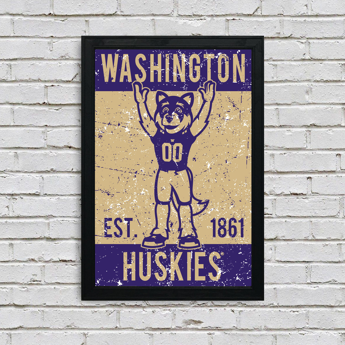Washington Huskies Mascot Poster Art Print - 13x19" — Shafer Print Shop