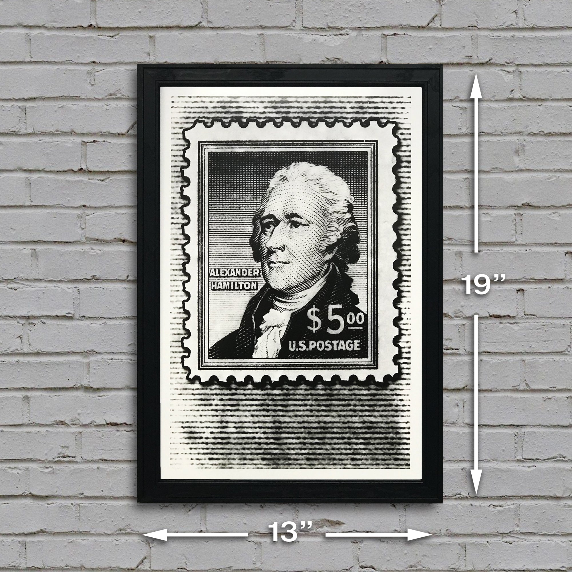 Limited Edition Alexander Hamilton Poster - Postage Stamp Art Print