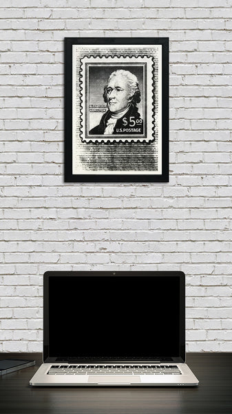 Limited Edition Alexander Hamilton Poster - Postage Stamp Art Print
