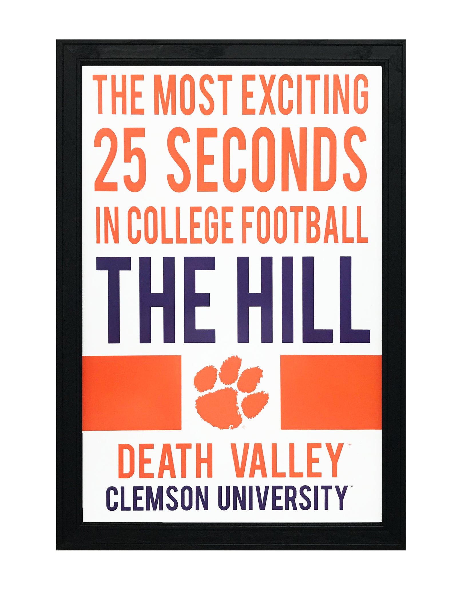 Limited Edition The Hill Clemson Tigers Poster Art - 13x19" — Shafer ...