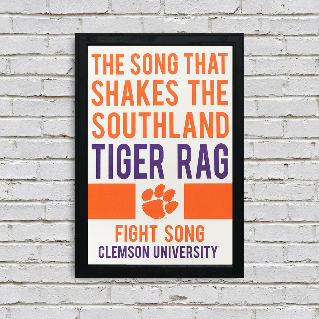 Clemson Tigers Poster Art Prints — Shafer Print Shop
