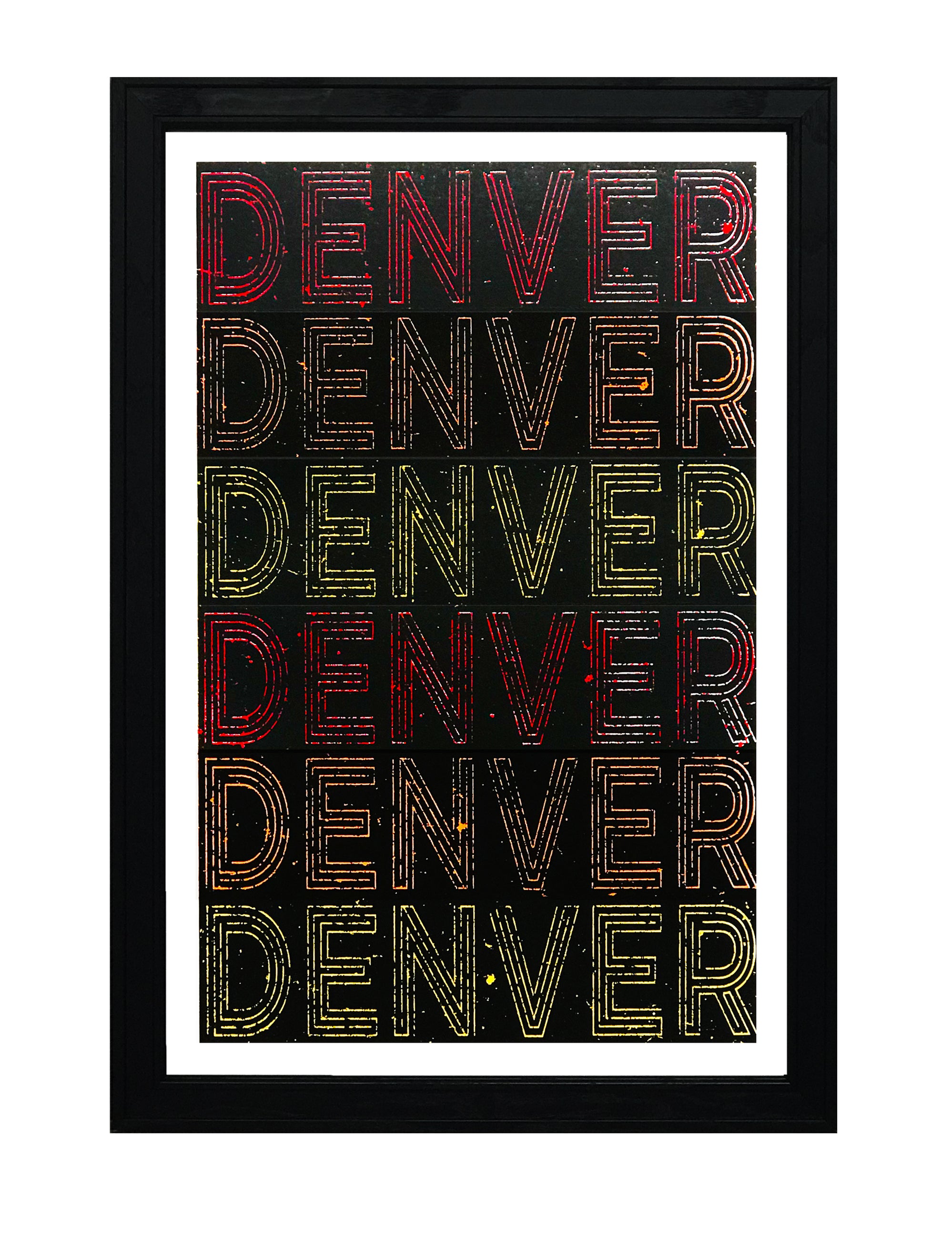 Limited Edition Denver Typography Poster - Handcrafted Art Print - 13x ...
