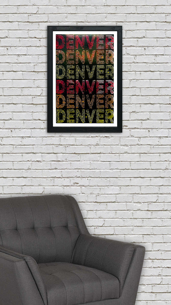 Limited Edition Denver Typography Poster - Handcrafted Art Print - 13x ...