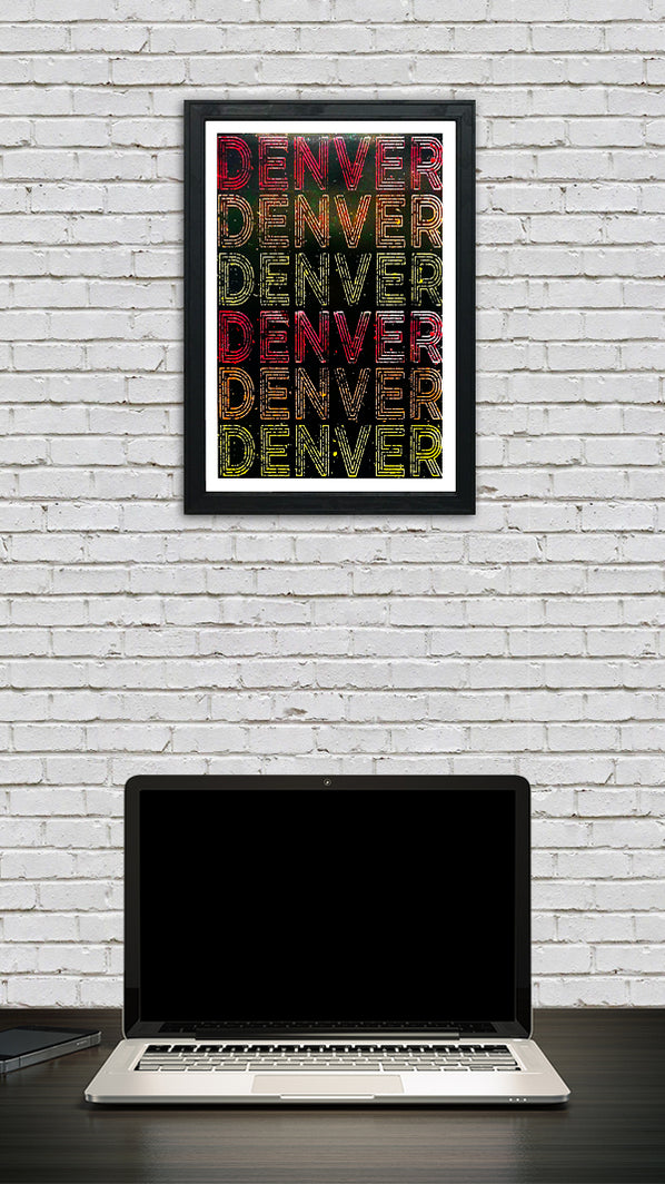 Limited Edition Denver Typography Poster - Handcrafted Art Print - 13x ...