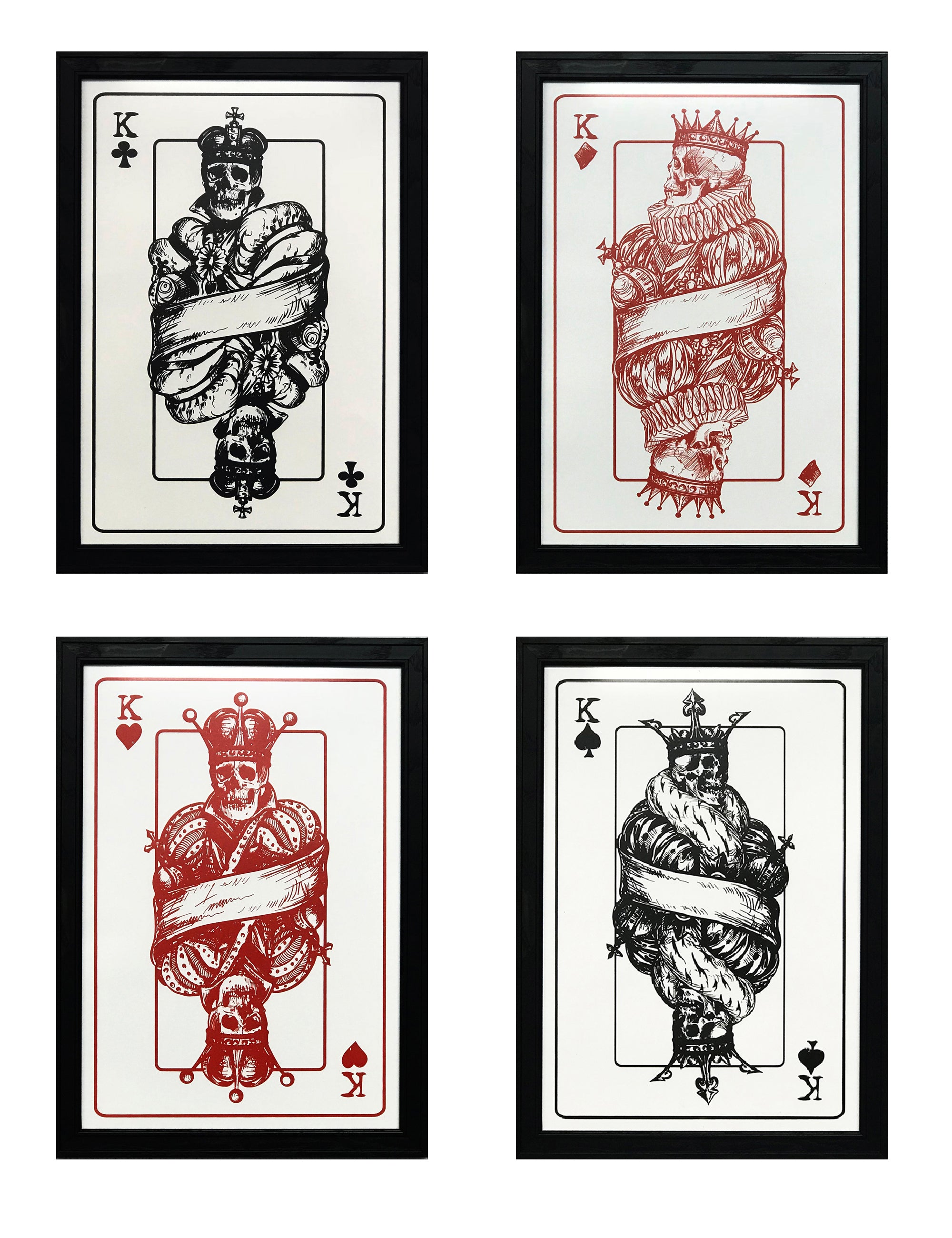 Quuen King Skeleton Card