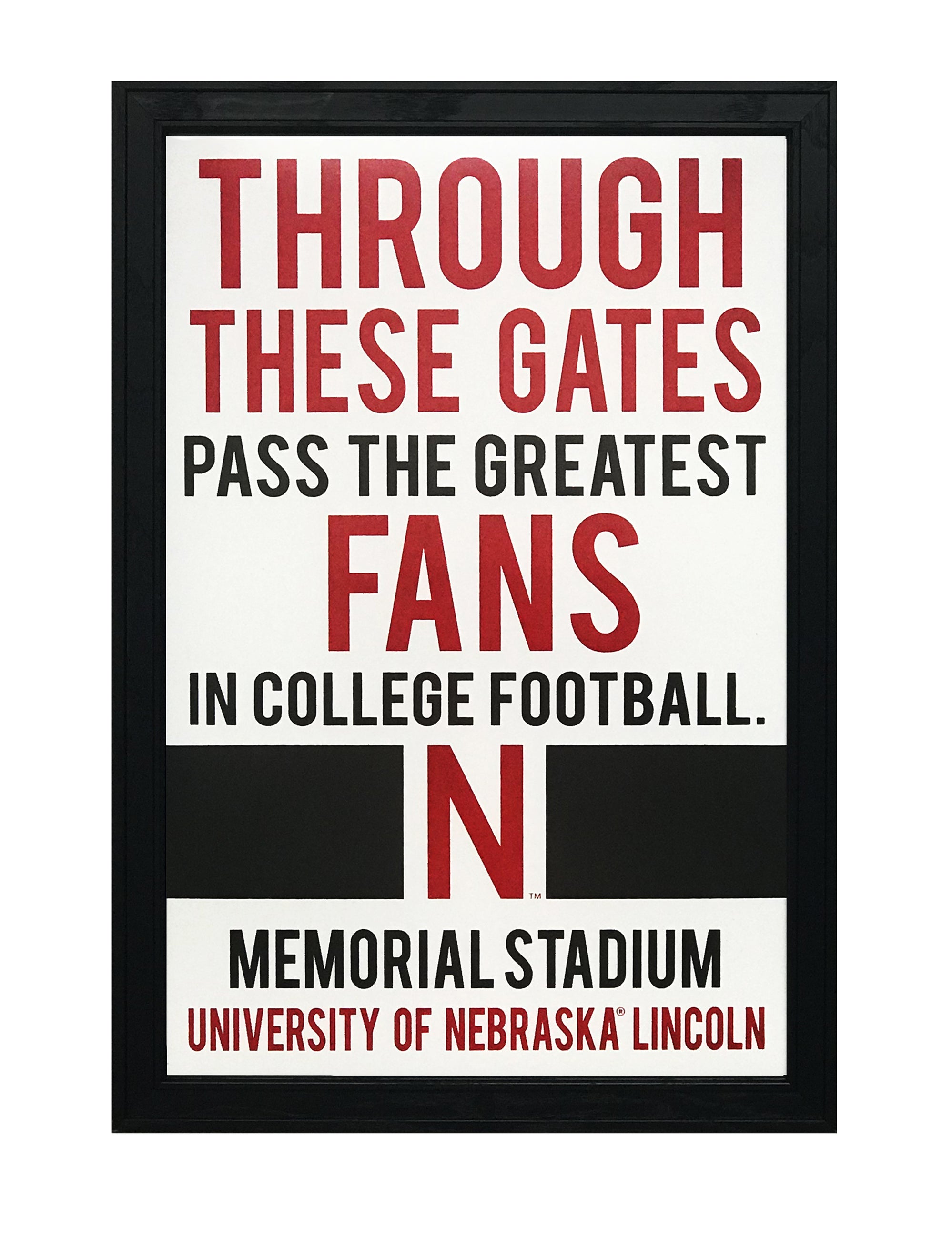 Nebraska Cornhuskers College Football Poster - Through These Gates ...