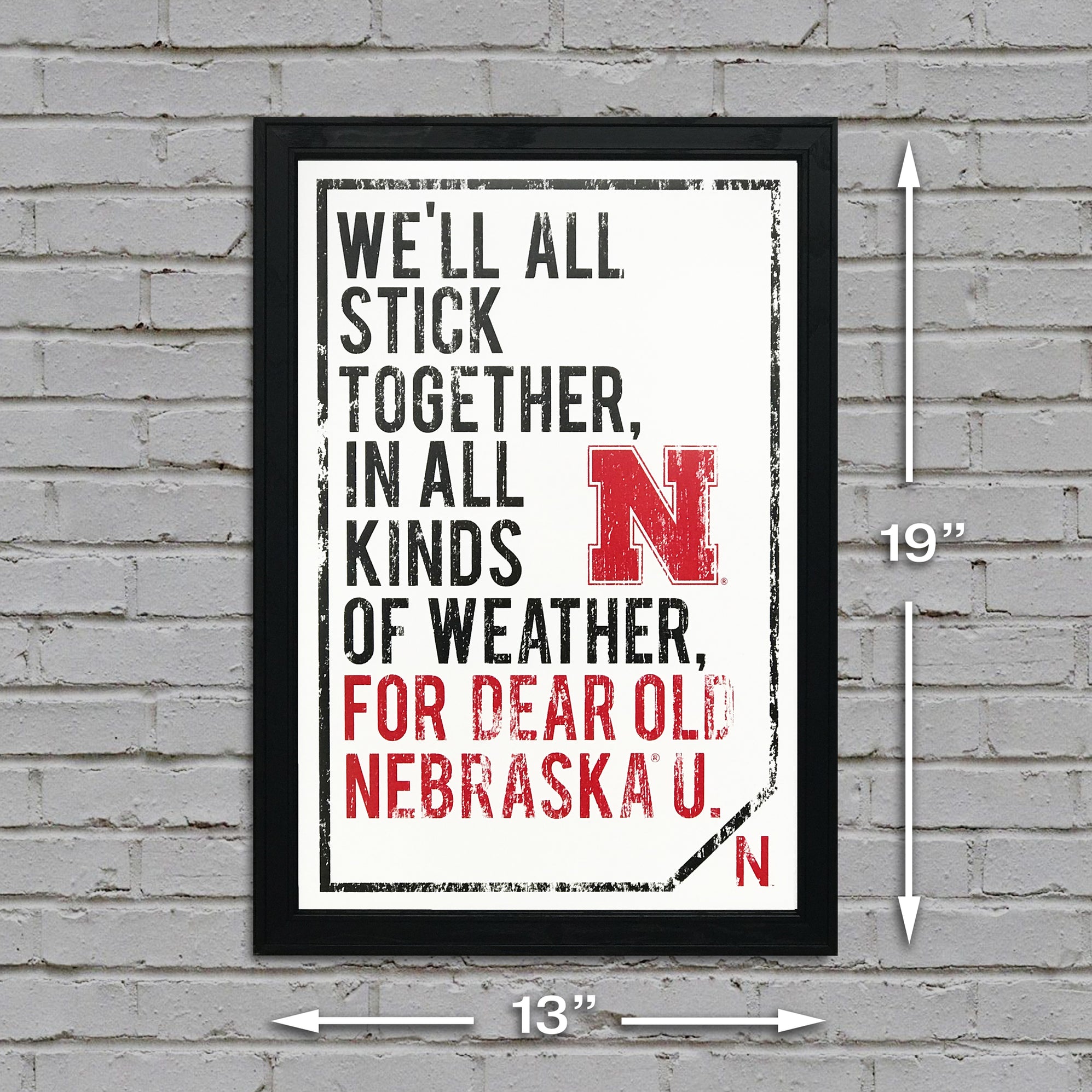 Dear Old Nebraska U. University of Nebraska Cornhuskers Poster Art ...