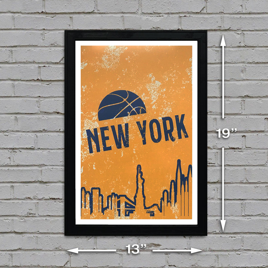 Limited Edition Vintage New York Knicks Poster Art - 13x19"