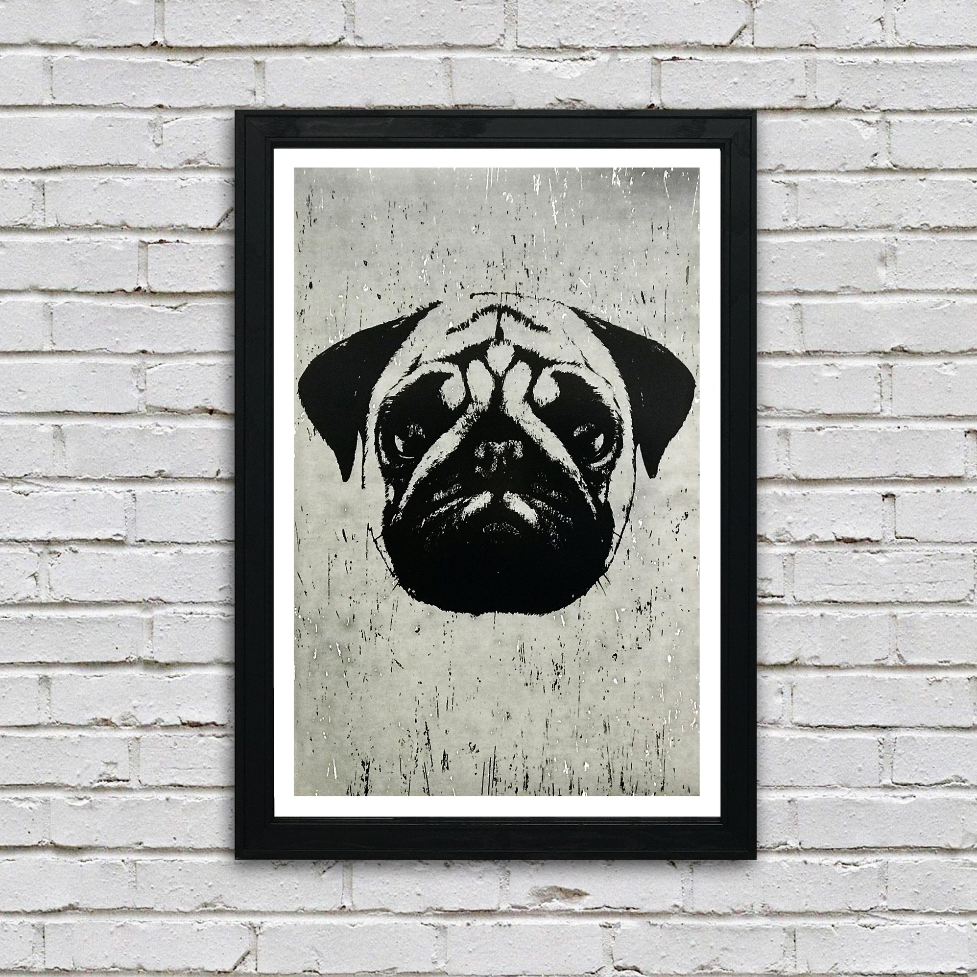 Limited Edition Pug Art Poster - 13x19" — Shafer Print Shop