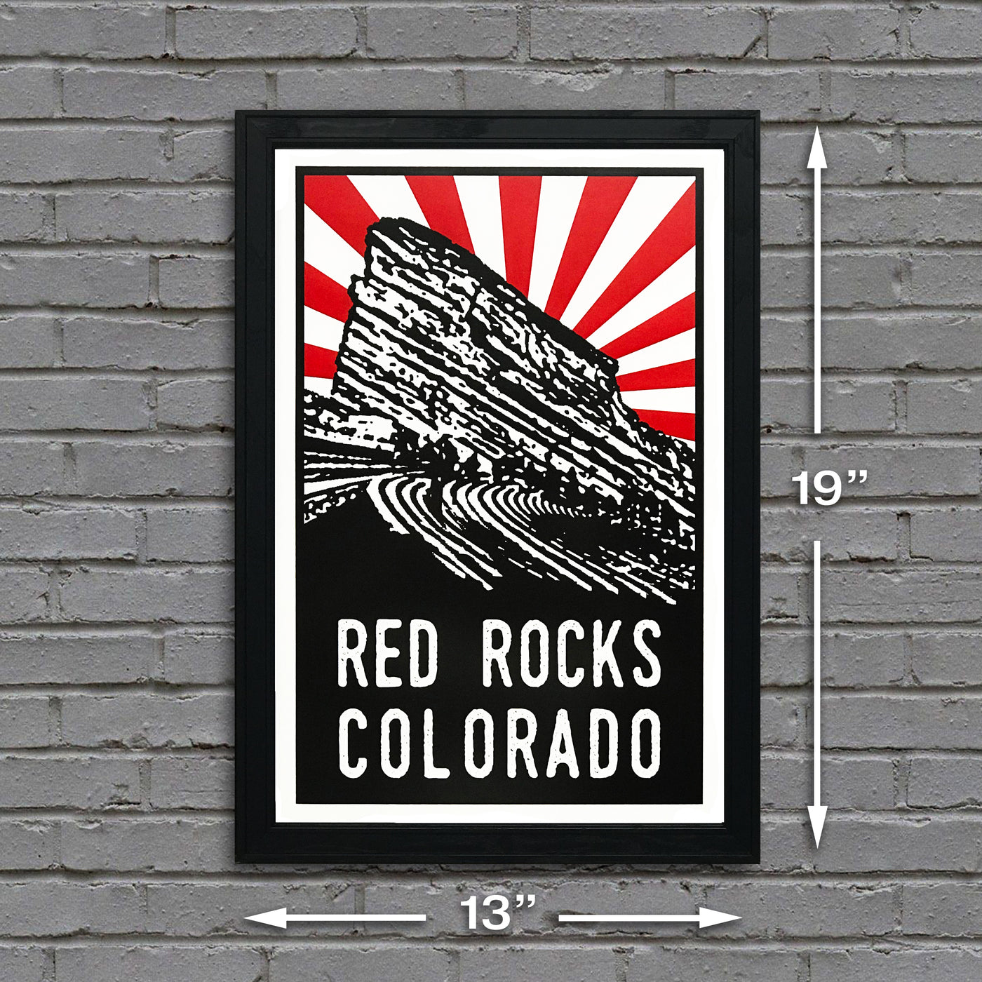 Limited Edition Limited Edition Red Rocks Poster Art - Red Starburst ...