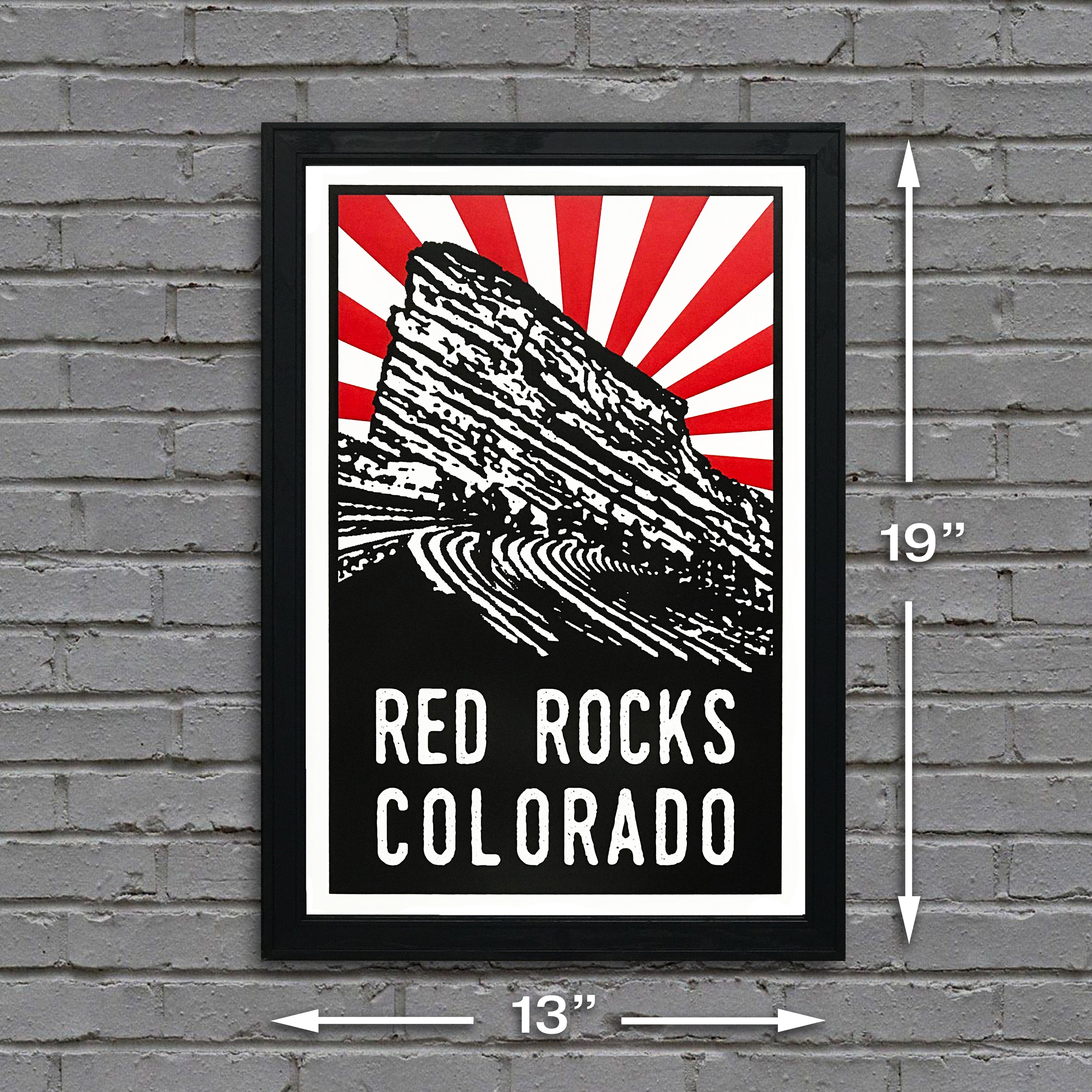 Limited Edition Limited Edition Red Rocks Poster Art - Red Starburst ...