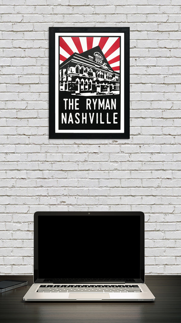 Limited Edition Limited Edition The Ryman Auditorium Art Poster - Red ...
