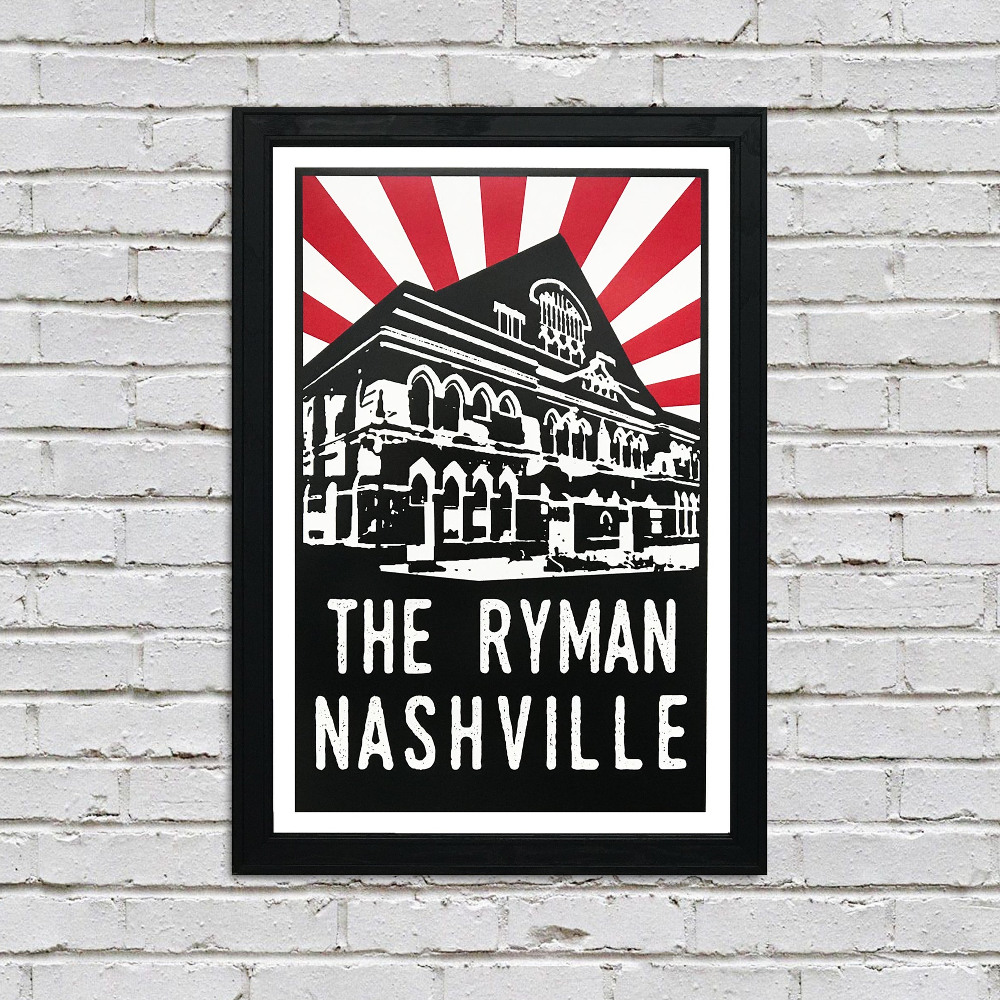 Limited Edition Limited Edition The Ryman Auditorium Art Poster - Red ...